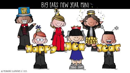 Big Ears clip art, New Year clip art Mini by Melonheadz Clipart | TPT