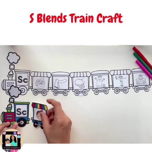 Consonant Beginning S Blends Train Craft Activity | Blends Craft Activity
