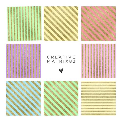 Pastel Backgrounds Gold Glitter Stripes | Seamless Digital Paper