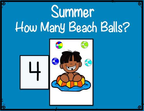 Summer Counting Games: How Many Beach Balls? by The Teaching Scene by ...