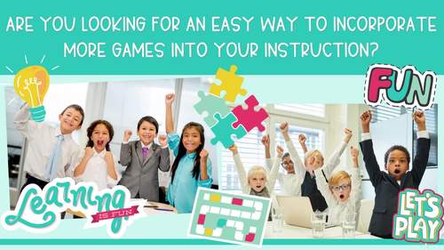 Editable Jeopardy Game Template 5 Category Blank Game Board- Personal Use