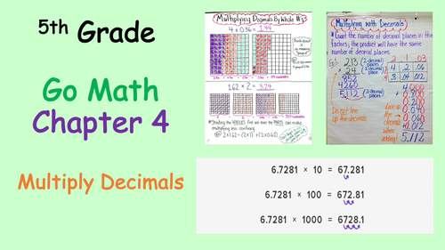 5th Grade Go Math Chapter 4 Lessons: Multiply Decimals by ...