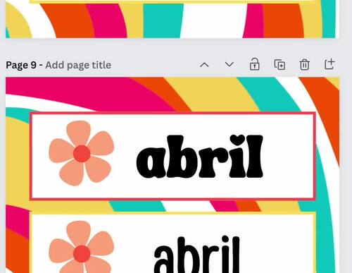 Spanish Calendar Months and Days of the Week Poster/Bulletin Board