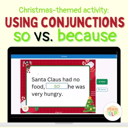 Conjunctions So Because Boom Cards™ by Mau SLP | TPT Conjunctions So Because Boom Cards™ by Mau SLP | TPT