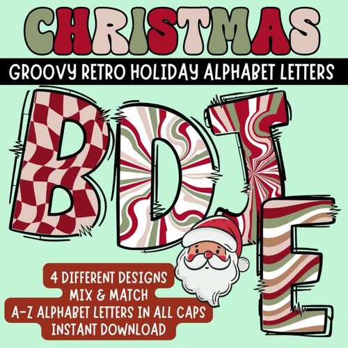 Cute Retro Bulletin Board Letters Christmas Door Decorations Holiday