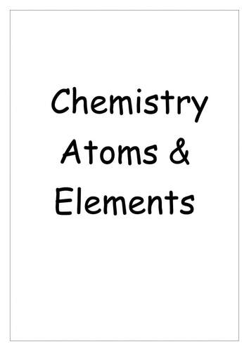 Chemistry Atoms and Elements Worksheets by Worksheet Whisperer | TPT