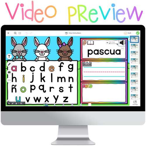 Centros de Abril Digital - Trabajando con Palabras by The Bilingual Rainbow