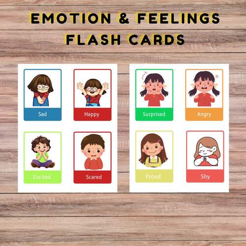Emotions & Feelings Flashcards for Kids | Homeschool Printables ...