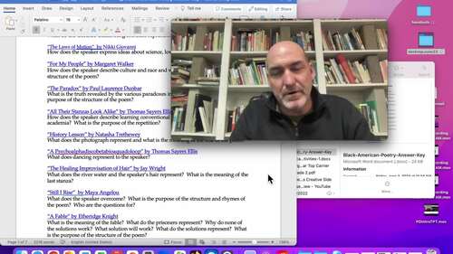 Black American Poetry | African American Poetry | Answer Key | Questions