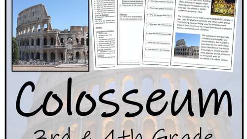 The Colosseum Close Reading Comprehension Activity | 3rd Grade & 4th Grade