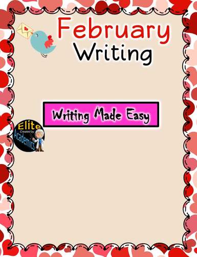 Valentine's Day February Writing Process Unit: Family Love Letters