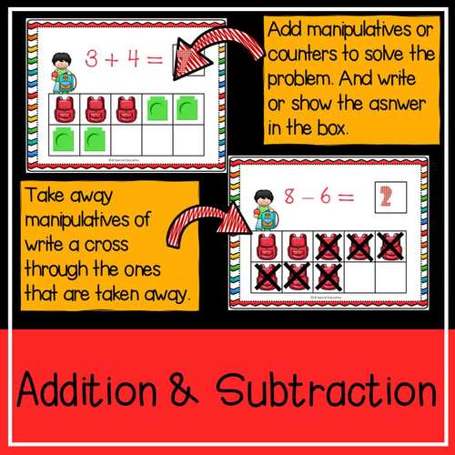 Ten frame addition and subtraction for back to school by JK Special ...