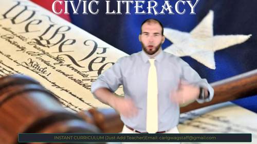 CIVIC LITERACY - WHOLE COURSE by Instant Curriculum (JUST ADD TEACHER)