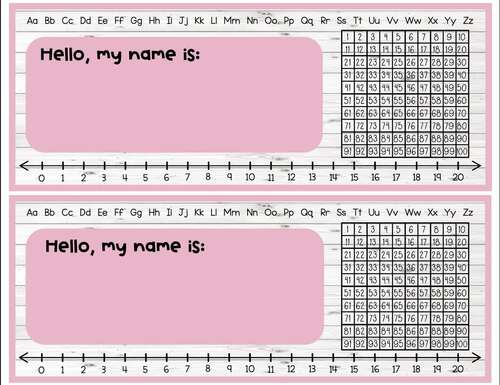 Modern Farmhouse Desk Plates Name Plates Watercolor Classroom Decor ...