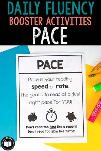 Daily Fluency Booster | Beginner | Pace by MsJordanReads | TPT
