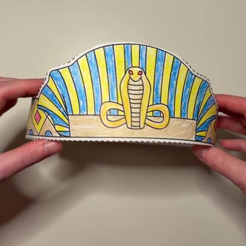 Ancient Egypt Paper Crowns Headbands Printable Coloring Craft Activity ...