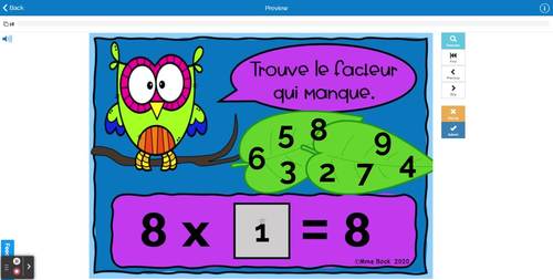 BOOM Cards: Multiplication Facts x8 (en français) by Mme Bock | TPT