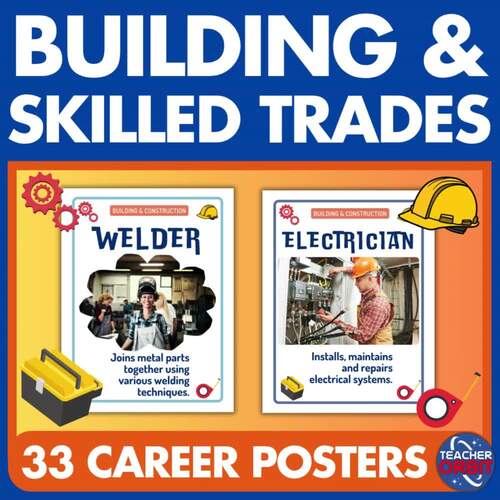 Building Trades Construction Posters Classroom Decor Career Exploration ...