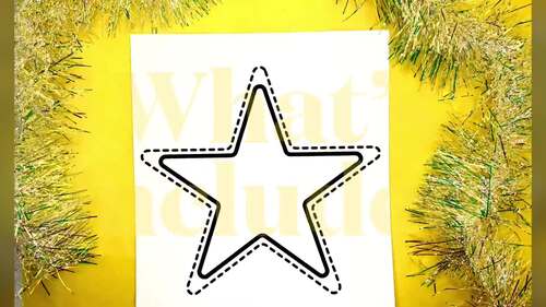 Star Cut Out Activity Sheet 3 Size Options Printable for Classroom Craft