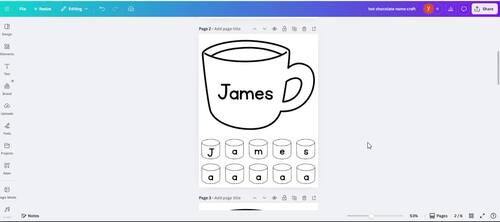 Editable Hot Chocolate Name Craft | Winter Sight Words, Days & Months ...