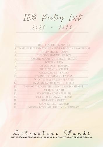 To The Public by MacNeice Teaching Pack (IEB poetry 2023-2025) | TPT