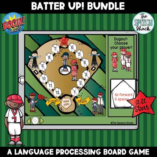 Baseball Language Processing Board Game Boom Cards™ BUNDLE by The ...