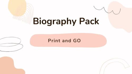 Pablo Picasso Biography Pack, Reading Comprehension, Quote & Brochure