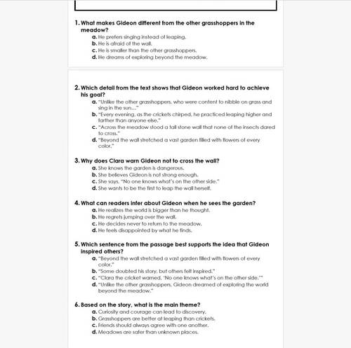 5th Grade Inferences/Text Evidence Quarterly Reading Assessments & Tracking