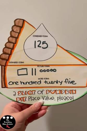 Thanksgiving Math Place Value Craft Bundle by The Teaching Diva Corner