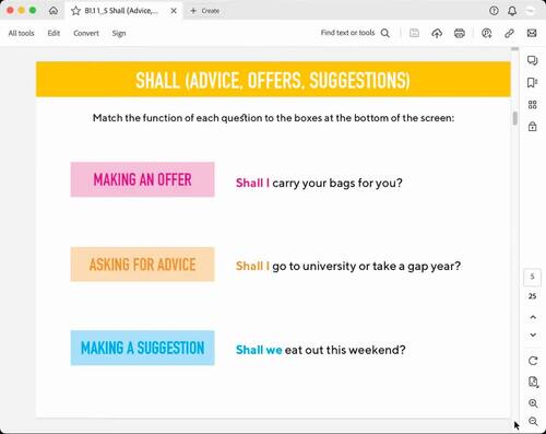 ESL Intermediate Lesson: Learn the Modal ‘Shall‘ for Advice, Offers ...
