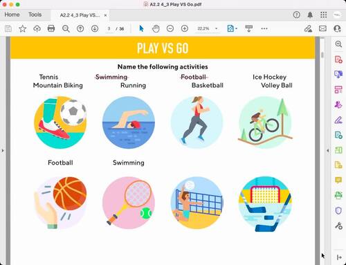 ESL Elementary Lesson: Learn the Difference between the Verbs 'Play' & 'Go'