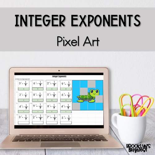 Integer Exponents Pixel Art by Brooklyn's Brightest | TPT