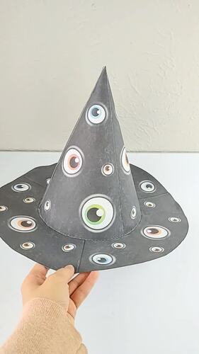 Halloween 3D Witch Hat Craft, Costume Craft Set for Spooky Events and ...