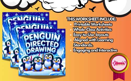 Penguin Directed Drawing | How to Draw Penguin 3rd,4th,5th,6th,7th,8th ...