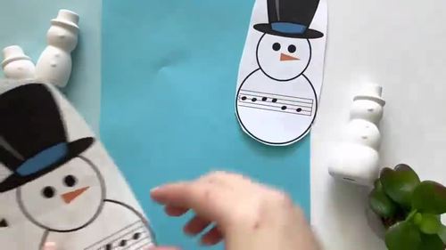 Sol Mi La Solfege Matching Snowmen Game for Winter Elementary Music Lessons