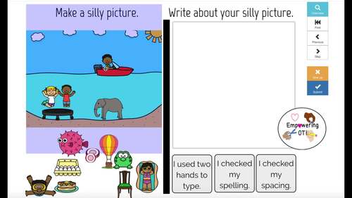 Occupational Therapy Teletherapy: Make a SILLY scene & type! | TPT