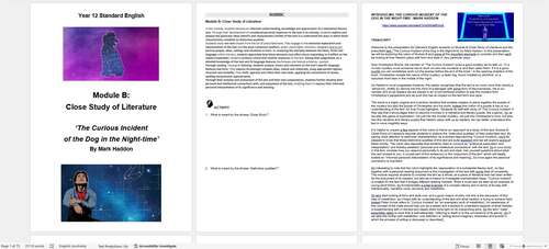 'The Curious Incident of the Dog in the Night-Time' - Full Study Guide
