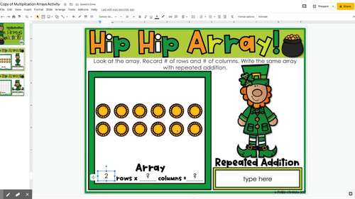 Multiplication Arrays and Repeated Addition 2nd Grade St. Patrick's Day ...