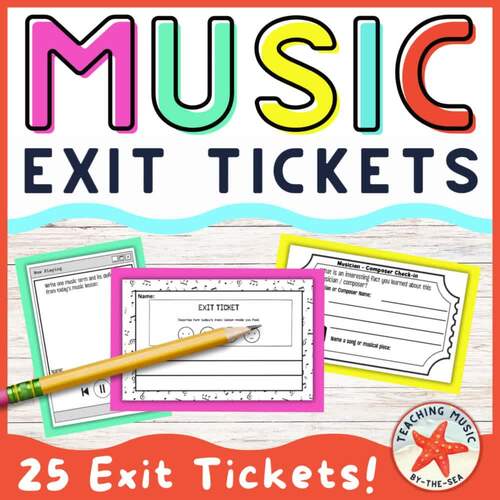 Music Exit Tickets Value Bundle | Music Exit Slips Formative Assessment