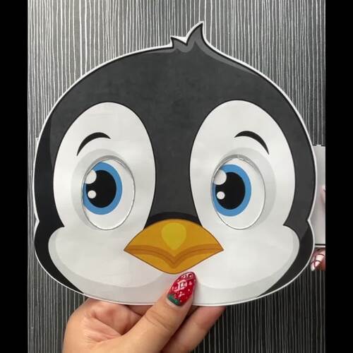 Penguin Craft with Moving Eyes | Printable Winter Animal Activity for Kids