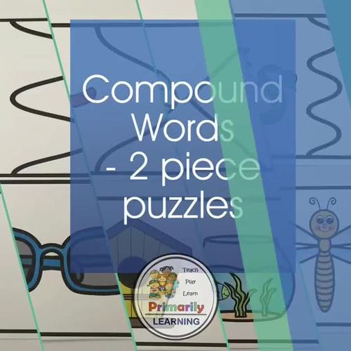 39 Compound Words 2-piece Puzzles Activities by Primarily Learning