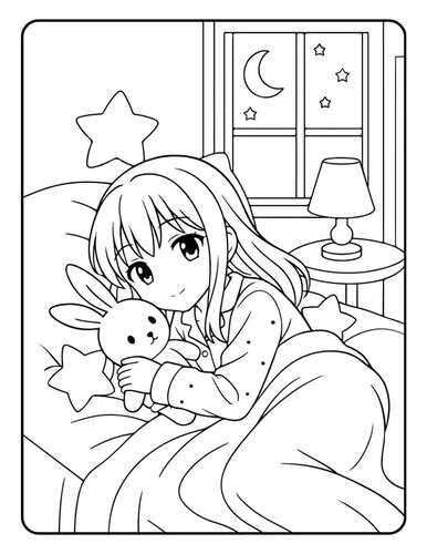 Kawaii Girls Coloring Pages | 45 Cute Anime Girls for Teens & Adults