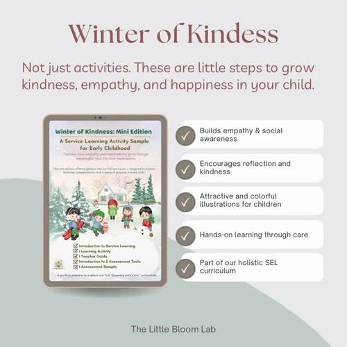 Winter of Kindness: Mini Edition A Service Learning Activity for Early ...