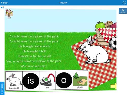 Picnic Boom Cards for Early Language Vocabulary and Sentence Expansion