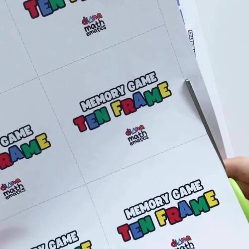 Ten Frame Memory Game | 1st Grade Memory Match Game | Math Center Task ...