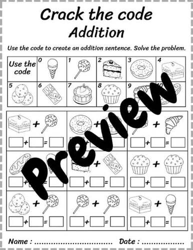 Crack the code addition and subtracting,code math by Benjawan Pakeesun