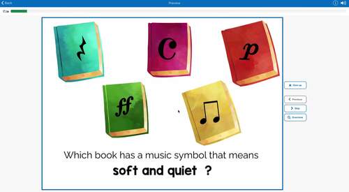 Music Symbols and Meanings Boom Cards Game for Elementary and Middle