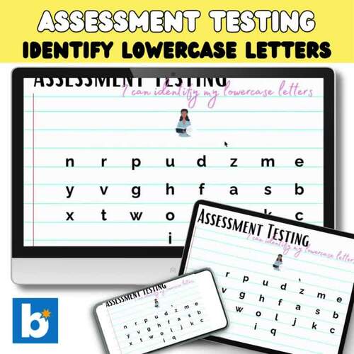 Back to school Assessment Testing | Lowercase letter recognition ...