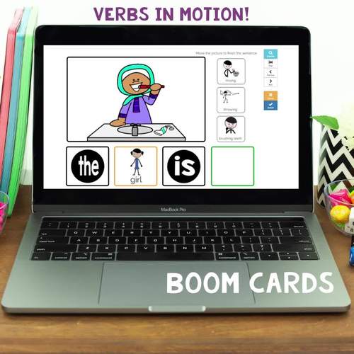 Verbs in Motion BOOM Cards Distance Learning by Speech Universe | TPT
