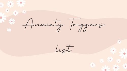 Anxiety Triggers Worksheet for Teens | Counseling & SEL Activity
